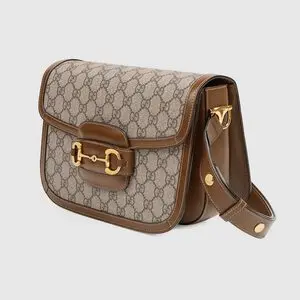 Gucci Horsebit 1955 Medium Shoulder Bag - Beige