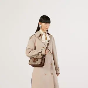 Gucci Horsebit 1955 Medium Shoulder Bag - Beige