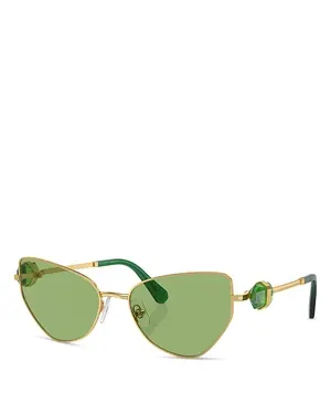 SWAROVSKI Butterfly Sunglasses - Gold/green Solid