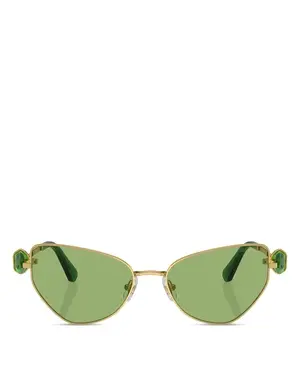 SWAROVSKI Butterfly Sunglasses - Gold/green Solid