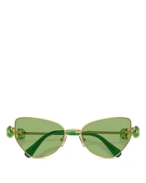 SWAROVSKI Butterfly Sunglasses - Gold/green Solid