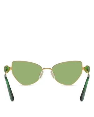 SWAROVSKI Butterfly Sunglasses - Gold/green Solid