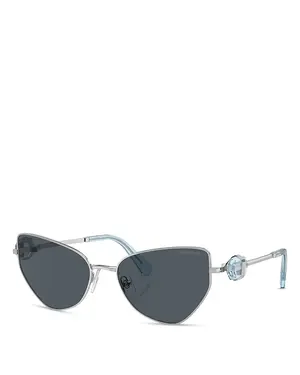 SWAROVSKI Butterfly Sunglasses - Silver/gray Solid