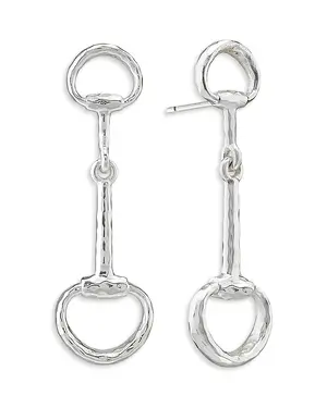 CAPUCINE DE WULF Equestrian Snaffle Bit Drop Earrings In 18k Plated