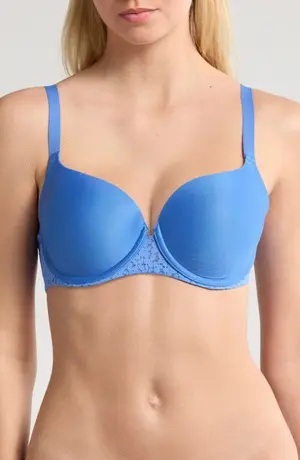 Chantelle Norah Sweetheart Underwire T-shirt Bra - Antoniette Blue