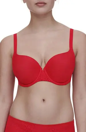 Chantelle Norah Sweetheart Underwire T-shirt Bra - Poppy Red