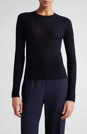 Max Mara Funale Silk & Wool Rib Sweater