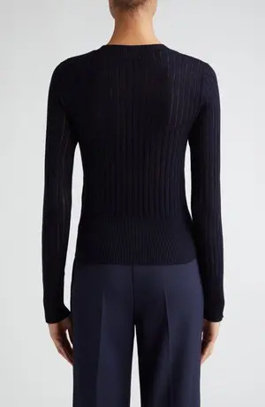 Max Mara Funale Silk & Wool Rib Sweater