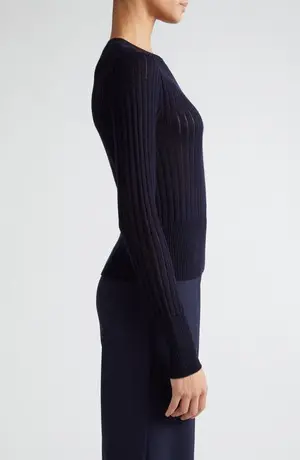 Max Mara Funale Silk & Wool Rib Sweater