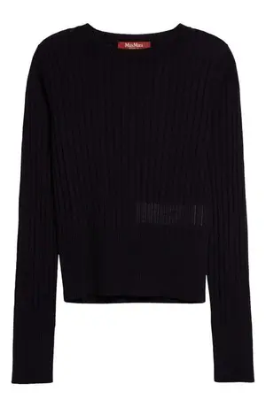 Max Mara Funale Silk & Wool Rib Sweater