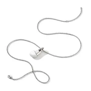 John Hardy Diamond Enamel Pendant Necklace
