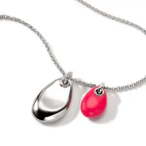 John Hardy Pebble Duo Necklace Diamonds