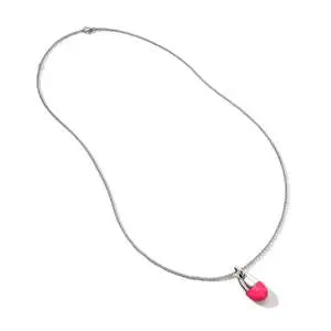 John Hardy Pebble Necklace With Diamonds And Enamel