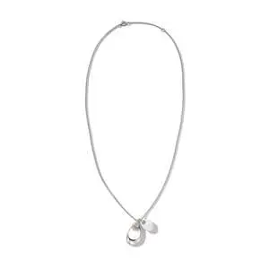 John Hardy Pebble Duo Necklace Diamonds - Silver