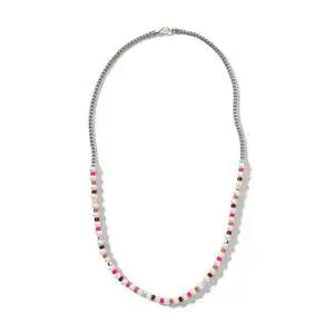 John Hardy Colorblock Necklace Pearl - Silver