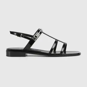 Gucci Slim Horsebit Flat Sandal Leather