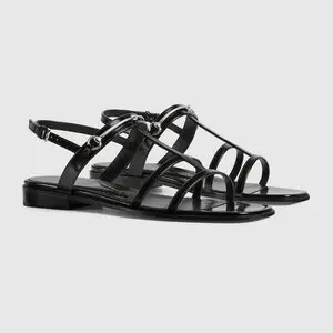 Gucci Slim Horsebit Flat Sandal Leather