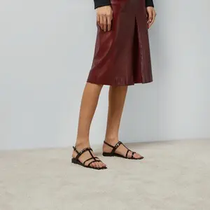 Gucci Slim Horsebit Flat Sandal Leather