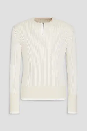 Jacquemus Ribbed-Knit Sweater Ivory