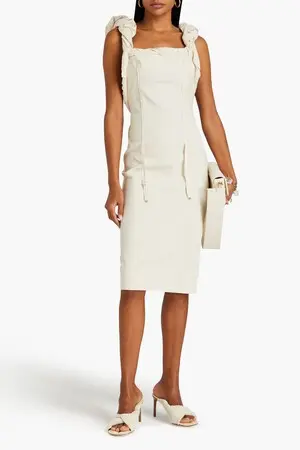 Jacquemus Crema Twisted Cotton-piqué Dress