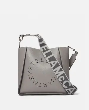 Stella McCartney Stella McCartney Stella Logo Shoulder Bag Smoke