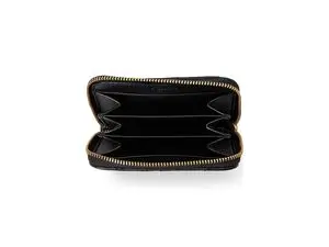 COACH Small Zip Around Card Case Wallet Handbags - Black