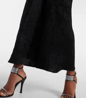 Stella McCartney Floral Jacquard Lace Midi Dress