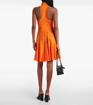 Alaïa High-neck Mini Dress - Orange
