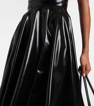 Alaïa Latex Midi Skirt