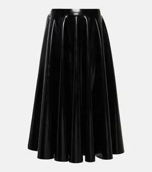 Alaïa Latex Midi Skirt