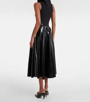 Alaïa Latex Midi Skirt