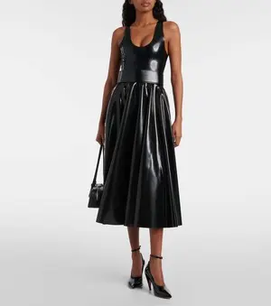 Alaïa Latex Midi Skirt