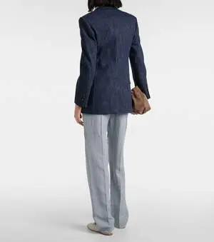 Brunello Cucinelli Metallic Cotton-blend Blazer