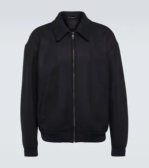 Dolce & Gabbana Wool-blend Bomber Jacket - Blue