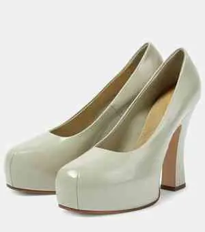 Burberry 130 Leather Platform Pumps