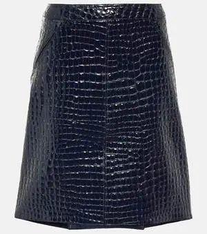 TOM FORD Croc-effect Leather Midi Skirt