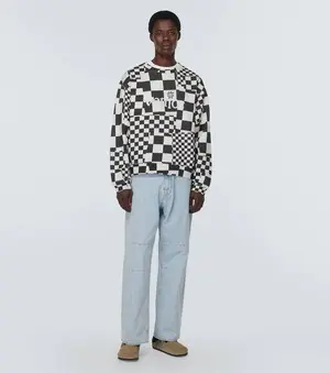 ERL Checked Cotton Jersey Sweatshirt - Multicoloured