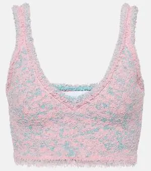 Rabanne Tweed Lurex Cropped Top