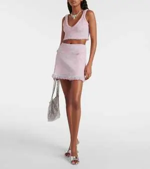 Rabanne Tweed Lurex Cropped Top