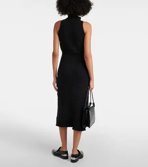 JIL SANDER A-line Cotton Bouclé Midi Skirt