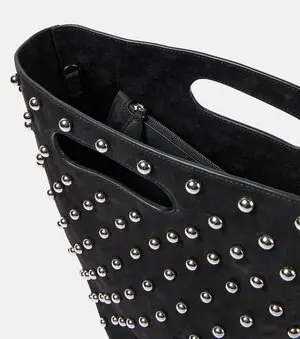 Alaïa Folded Embellished Suede Tote Bag