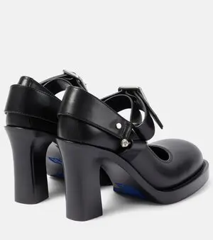 Burberry Leather Pumps With Buckle Fastening