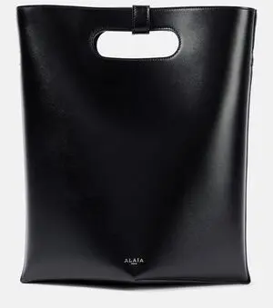 Alaïa Folded Leather Tote Bag - Black