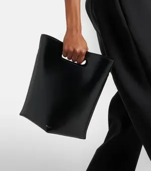 Alaïa Folded Leather Tote Bag - Black