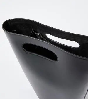 Alaïa Folded Leather Tote Bag - Black