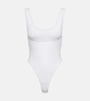 White Cutout Bodysuits