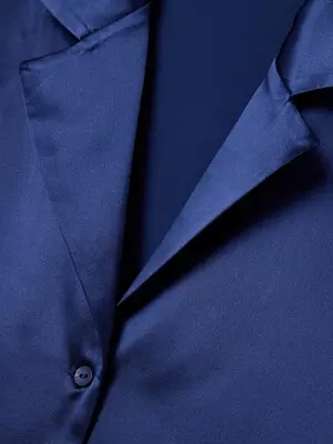 Michael Lo Sordo Cropped Silk-satin Shirt