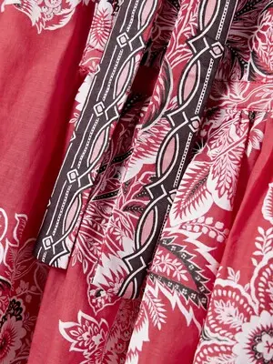 Etro Pintucked Floral-print Cotton And Silk-blend Voile Blouse - Pink