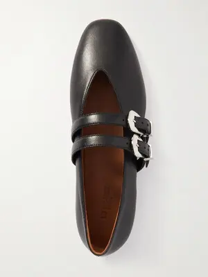 Le Monde Beryl Claudia Leather Mary-jane Ballet Flats
