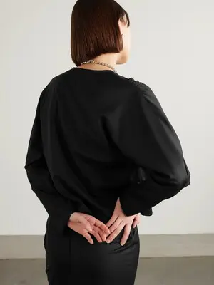 BEARE PARK Gathered Wrap Top